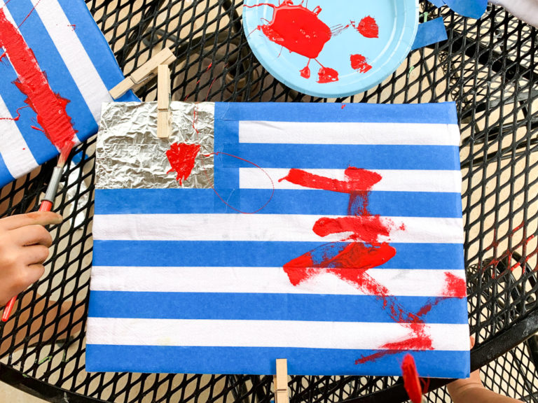 Fourth of July Patriotic Flag Handprint Craft for Children - Home and ...