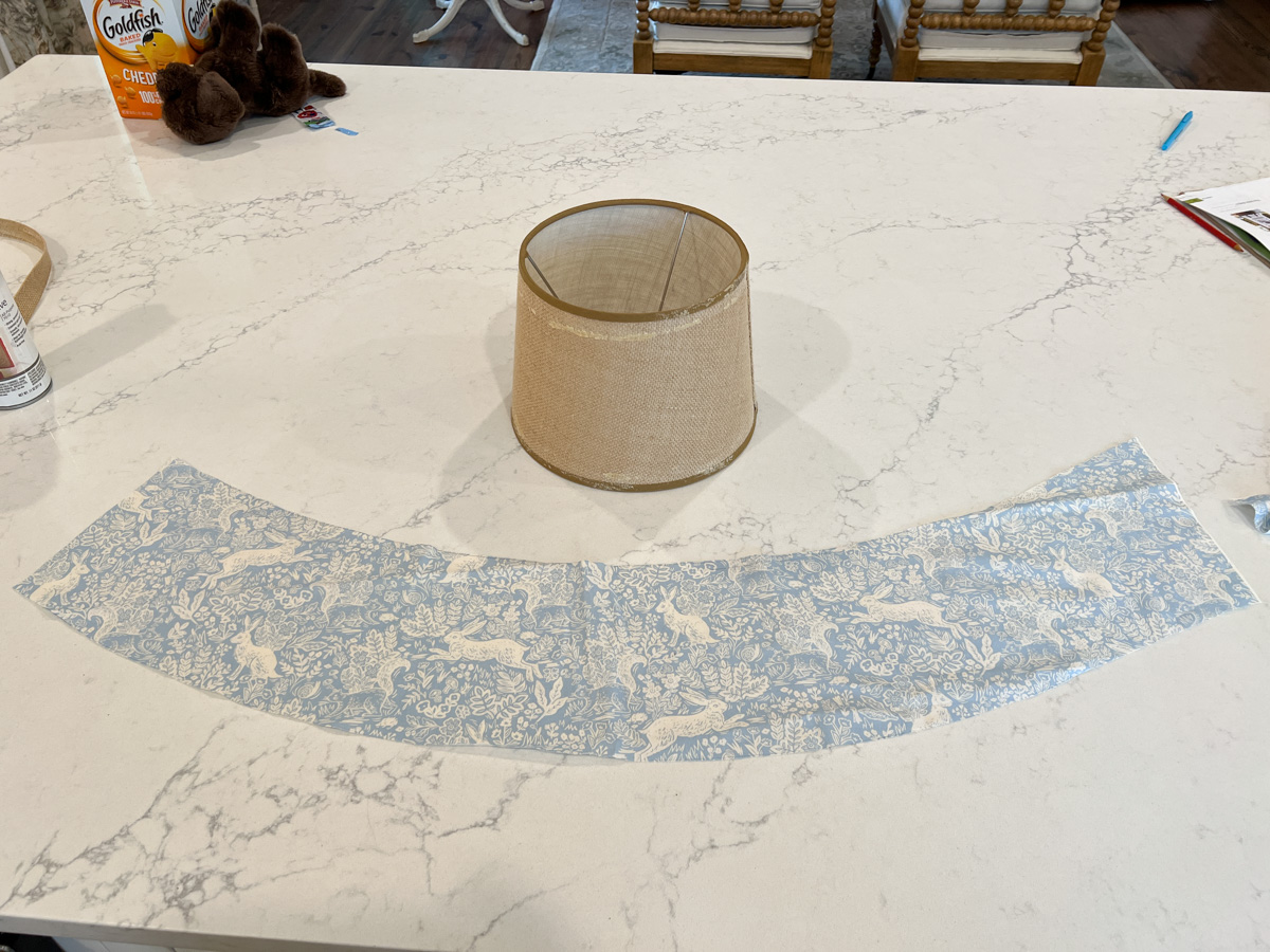 How To Cover A Lampshade with Fabric - Home and Hallow